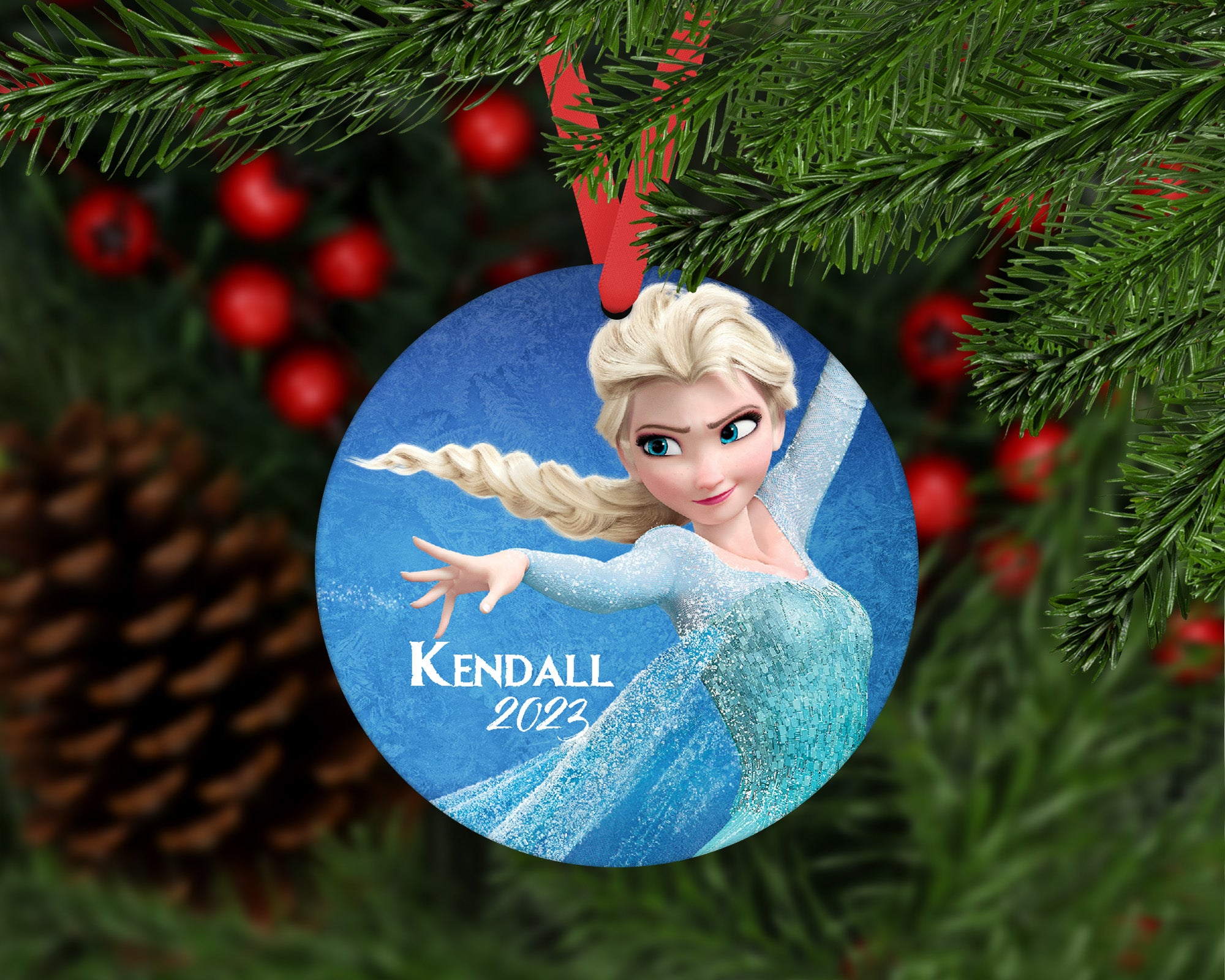 Frozen Christmas Ornament | Name Personalization – Designs By Brittney